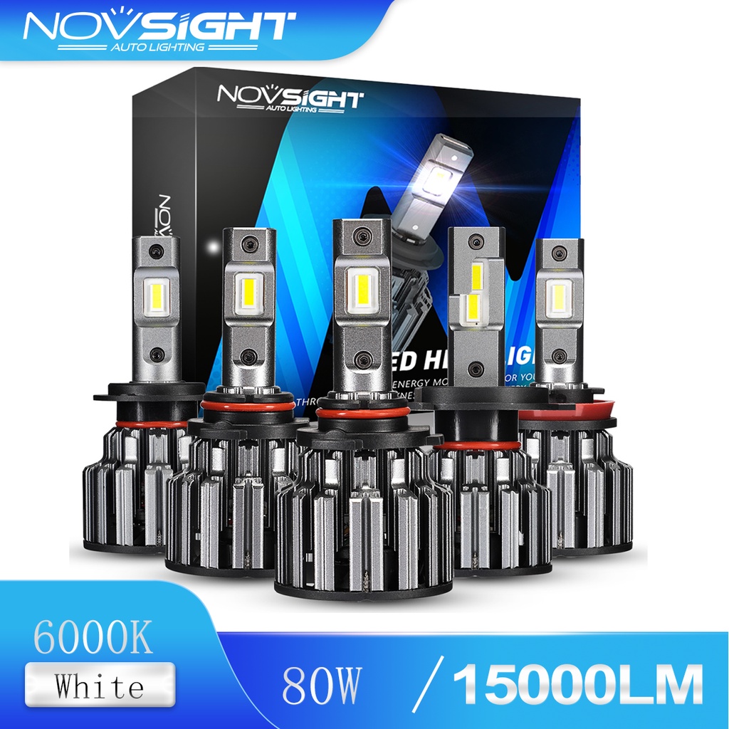 Novsight Set 2 đèn pha LED F03 H11 H4 H7 9005 9006 80W 6000K 15000LM dành cho xe hơi | Shopee ...