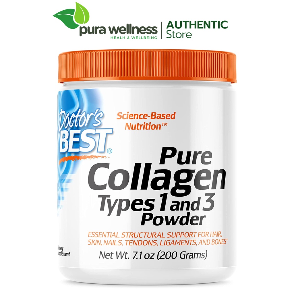 Doctor's Best Pure Collagen Types 1 and 3 Powder 200g - Bột Collagen hỗ ...