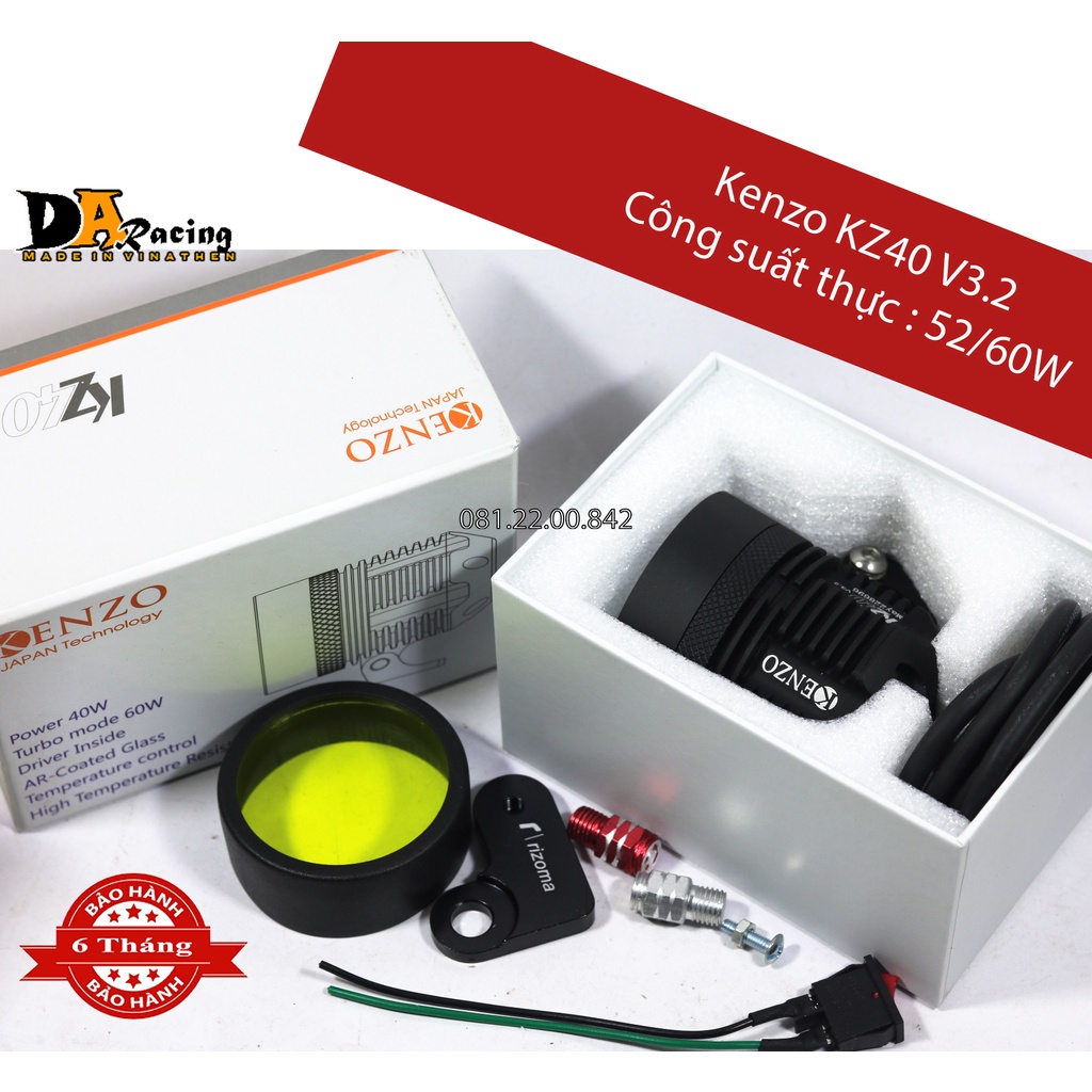 Đèn trợ sáng Kenzo Kz40 v3.2- 60W siêu sáng Bảo hành 1 năm | Shopee Việt Nam