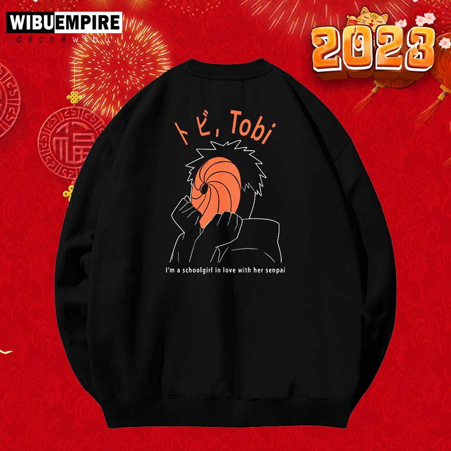 WIBU EMPIRE | Áo Sweater Form Rộng Uchiha Obito | Anime Naruto - Áo ...
