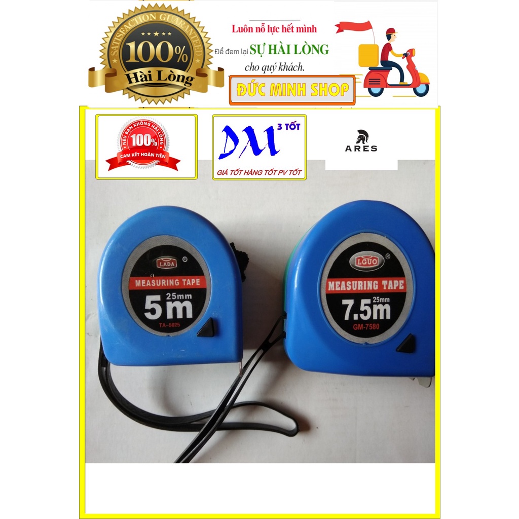 Thước kéo, thước rút,3m, 5m-7.5m HD cao cấp chính hãng, thước cuộn tự ...