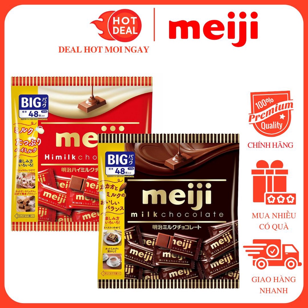 Kẹo Socola Sữa Himilk Meiji Đủ Vị Gói 268G - Chính Hãng Nhập Khẩu Nhật Bản | Shopee Việt Nam