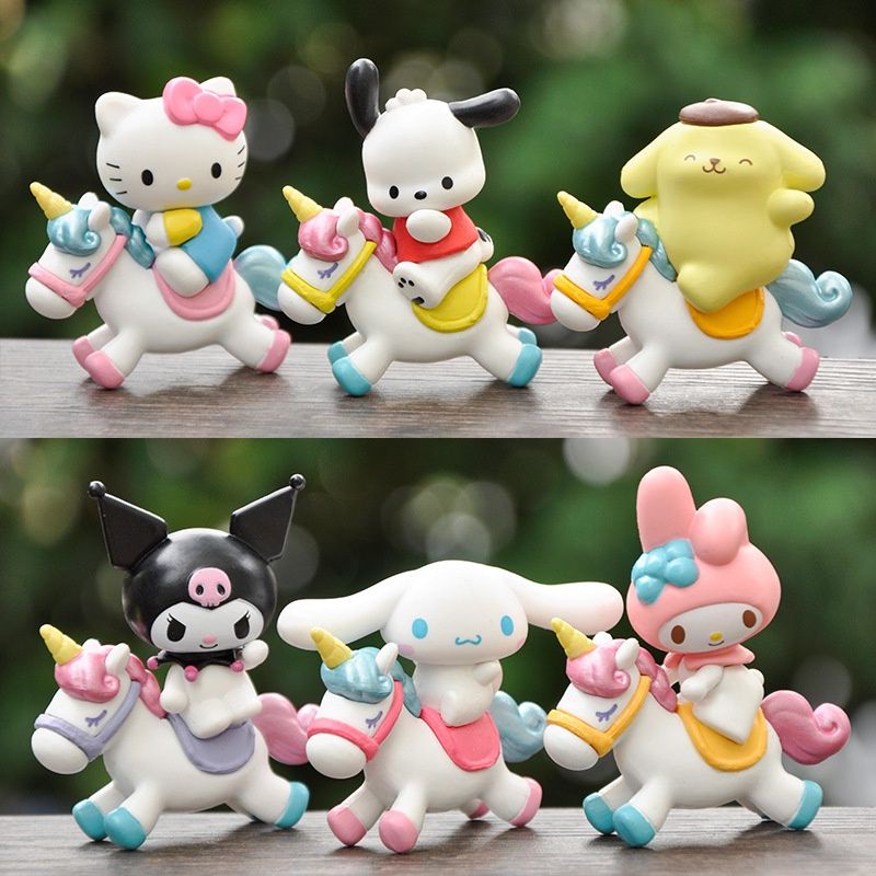 [Blind Box] Hộp Mù Sanrio Cưỡi Ngựa Hello Kitty Pochacco Purin Kuromi ...