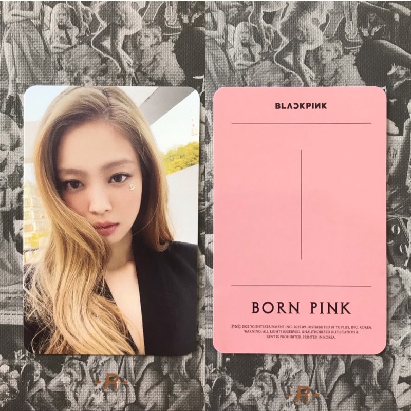[official Toploader]blackpink Jennie Card Jennie Trong Album Born Pink