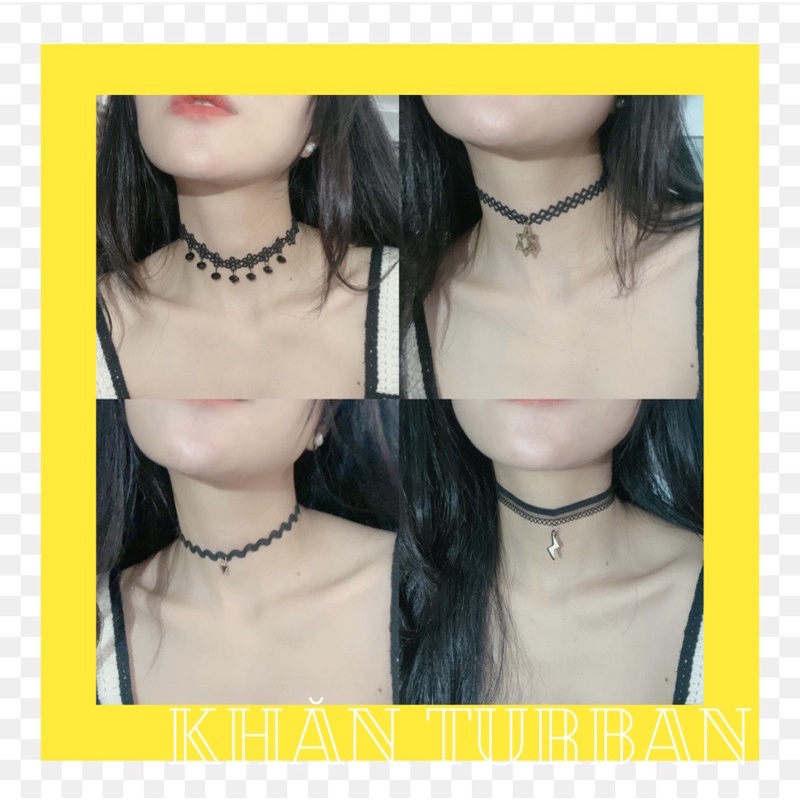 Choker đen đơn giản - Vòng cổ choker xinh | Shopee Việt Nam