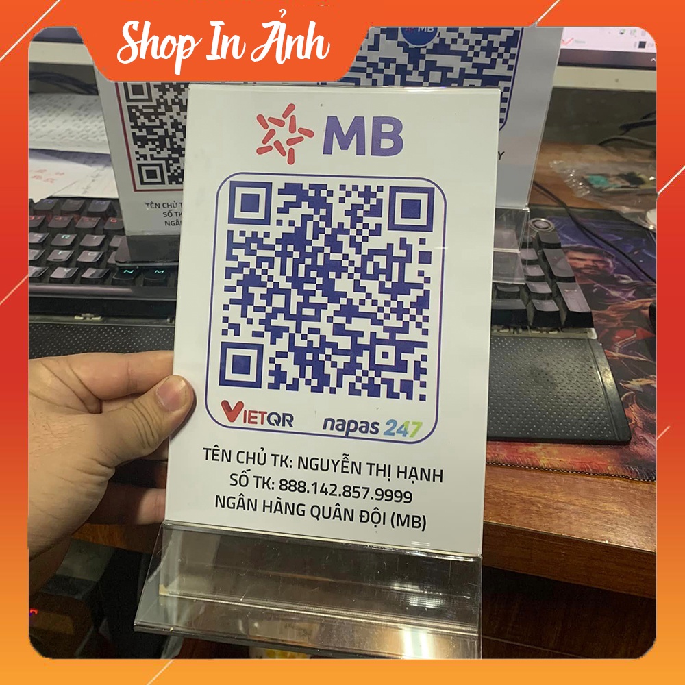 Mã QR code chất liệu Mica để bàn, in 2 mặt theo yêu cầu | Shopee Việt Nam