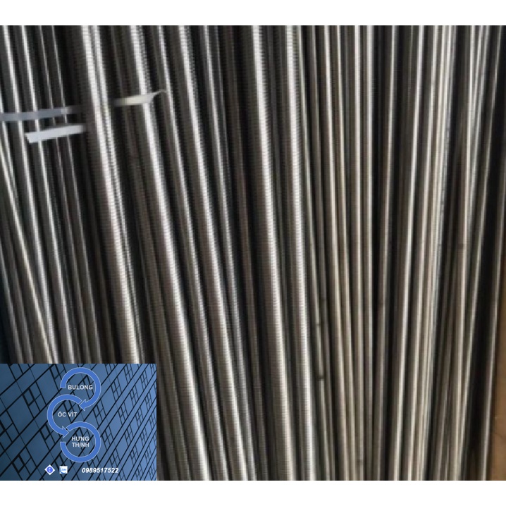 Thanh ren, ty ren inox M10, M12, M14 tiêu chuẩn 1m, inox 201, inox 304 ...