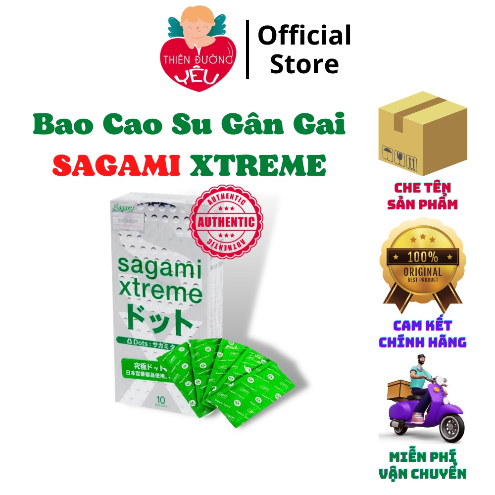 Bao Cao Su Gân Gai SAGAMI XTREME 5% Benzocain, Kéo Dài Thời Gian - Hộp 10 Chiếc [ Auth - Nhật ...