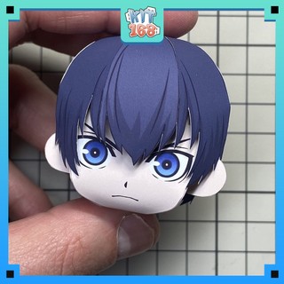Mô hình giấy Anime Game Chibi Yoichi Isagi - Blue Lock + kit hộp trang ...
