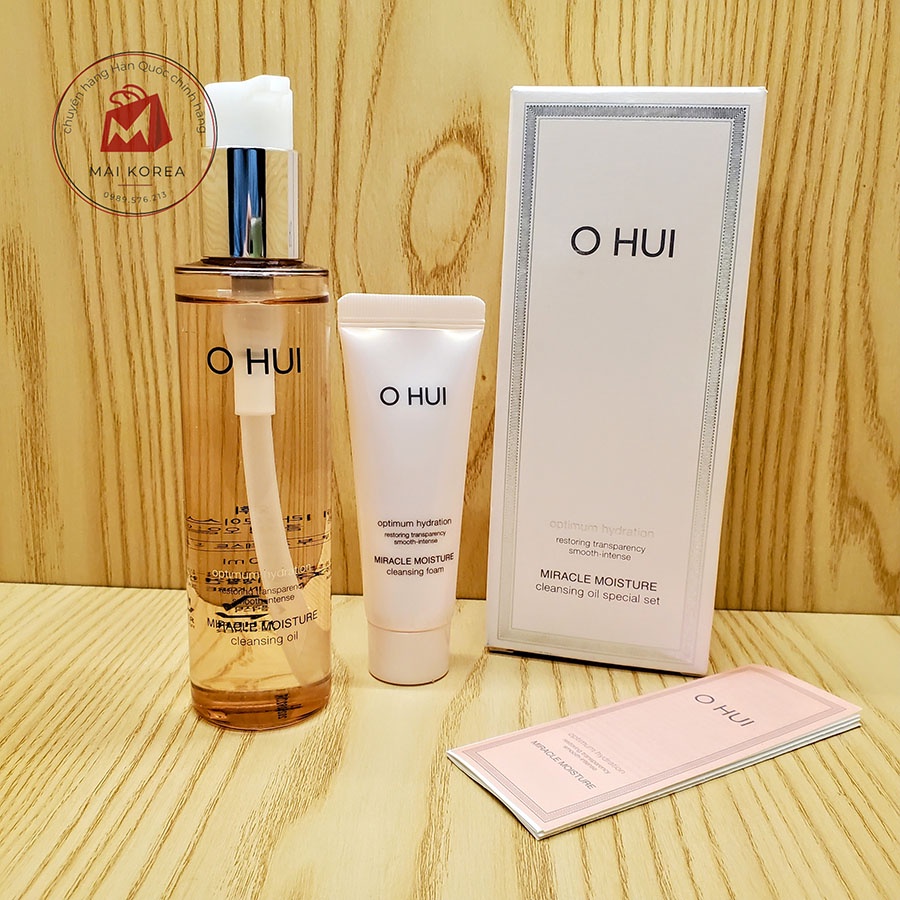 Set dầu tẩy trang OHUI Miracle Moisture sạch sâu dịu nhẹ cao cấp 150ml ...