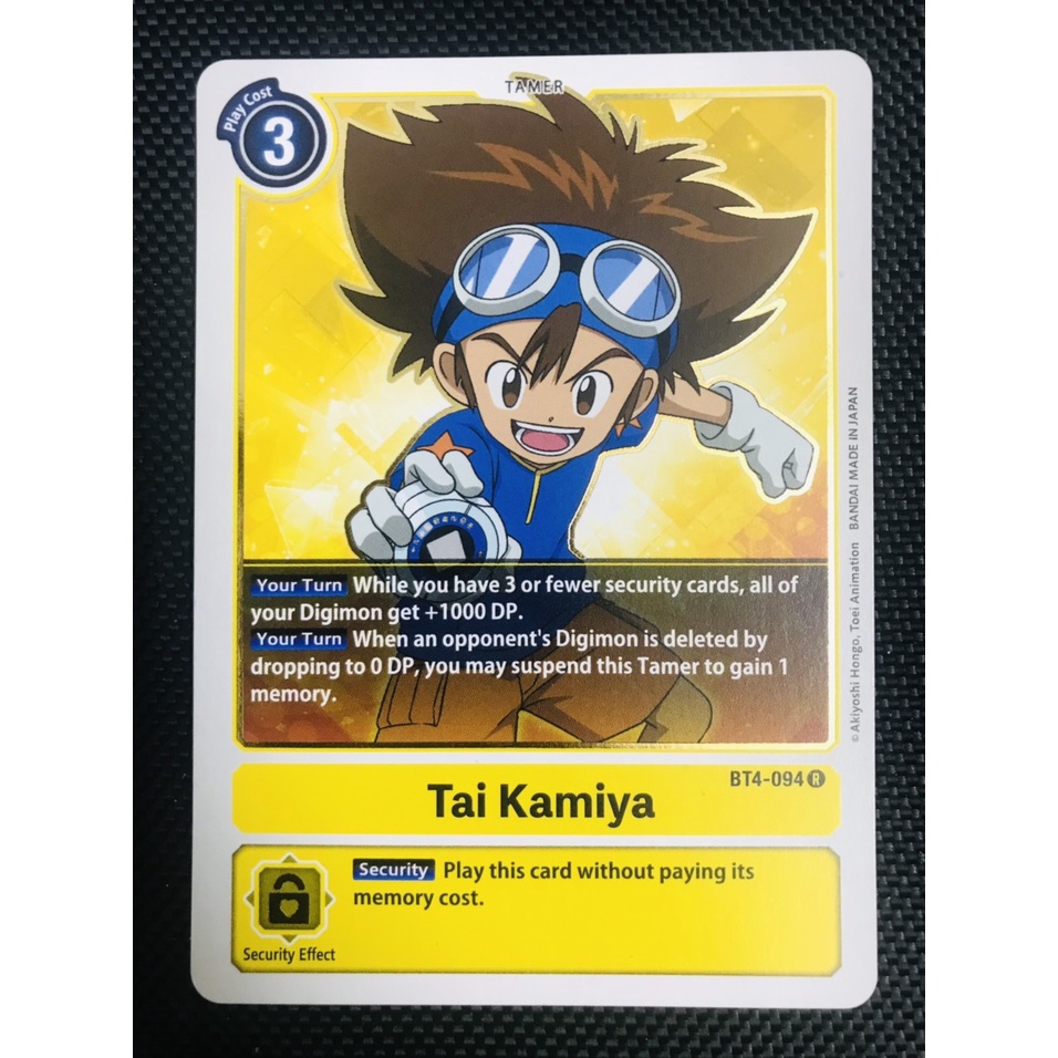Thẻ bài Digimon BT4-094 - Tai Kamiya - Tamer - Rare | Shopee Việt Nam