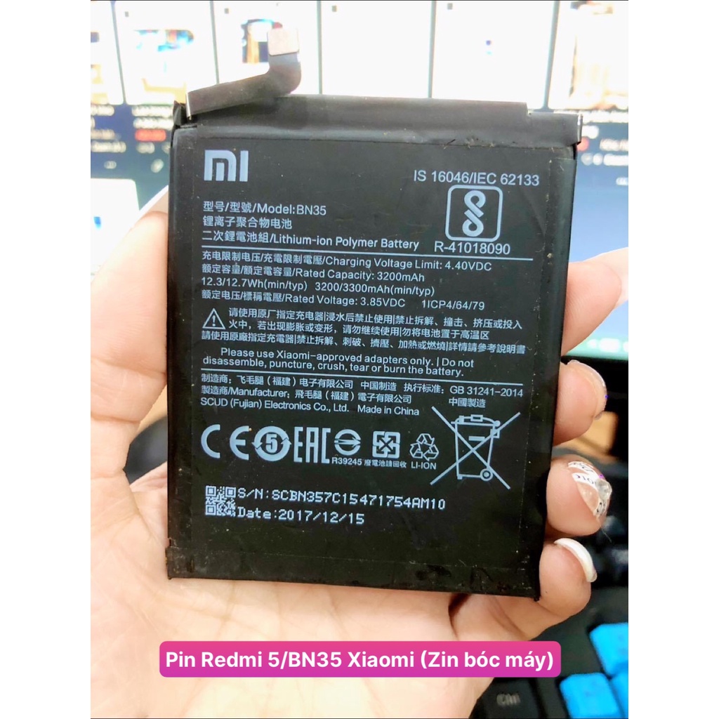 Pin Redmi 5/BN35 Xiaomi (Zin bóc máy) | Shopee Việt Nam