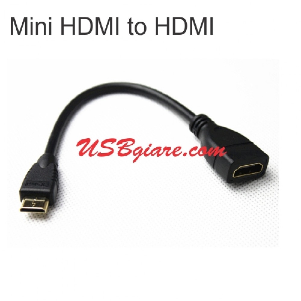 CÁP MINI HDMI ĐỰC SANG HDMI CÁI 15CM CHÂN THẲNG | Shopee Việt Nam