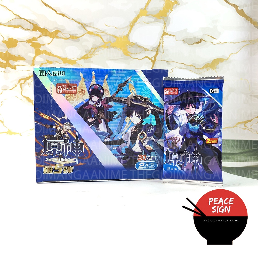 (FULL BOX - M25) Hộp ảnh thẻ GENSHIN IMPACT Scaramouche chibi gacha ...