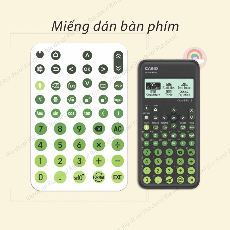 Sticker dán bàn phím máy tính casio 880 | Shopee Việt Nam