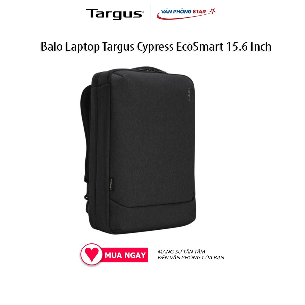 Balo laptop Targus EcoSmart Cypress 15.6" Convertible Backpack chính ...