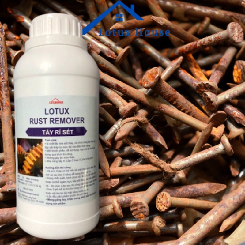 Nước tẩy rỉ sét trên kim loại sắt thép LoTux Rust Remover, giảm thiểu quá trình oxi hóa trên vật ...