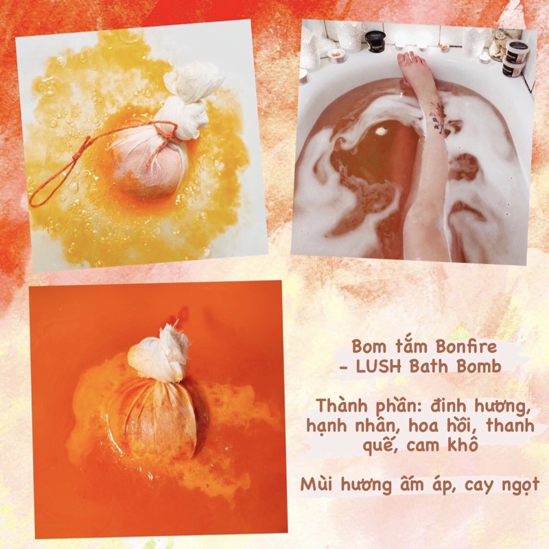 Bom tắm LUSH - bath bomb Bonfired | Shopee Việt Nam
