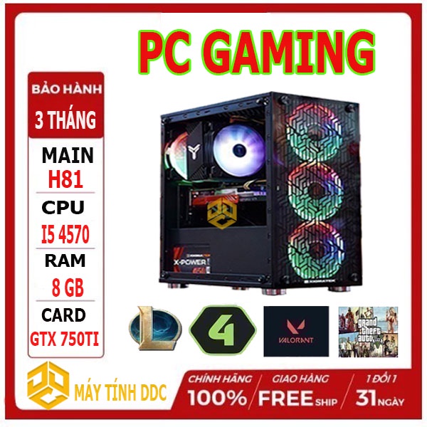 CASE PC GAMING CORE I5 4570 CHƠI LMHT FO4 PUBG GTA V.... | Shopee Việt Nam