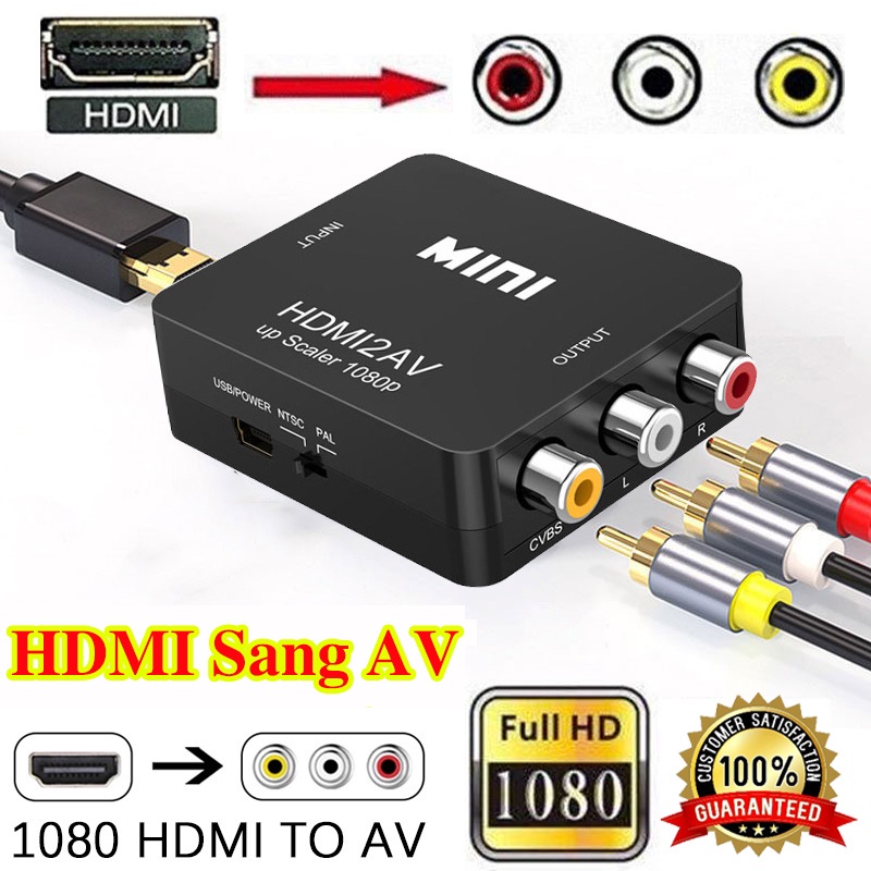 1080P HDMI to AV Scaler Bộ chuyển đổi Video Công cụ chuyển đổi tổng hợp ...