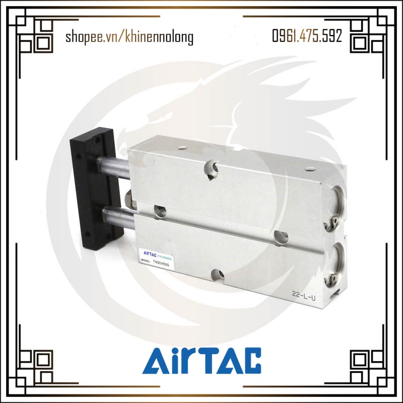 Xi Lanh Khí Nén Dẫn Hướng 2 Ty AirTAC TN20 x 10S,20S, 25S, 30S, 40S, 50S, 60S, 70S, 150S ...