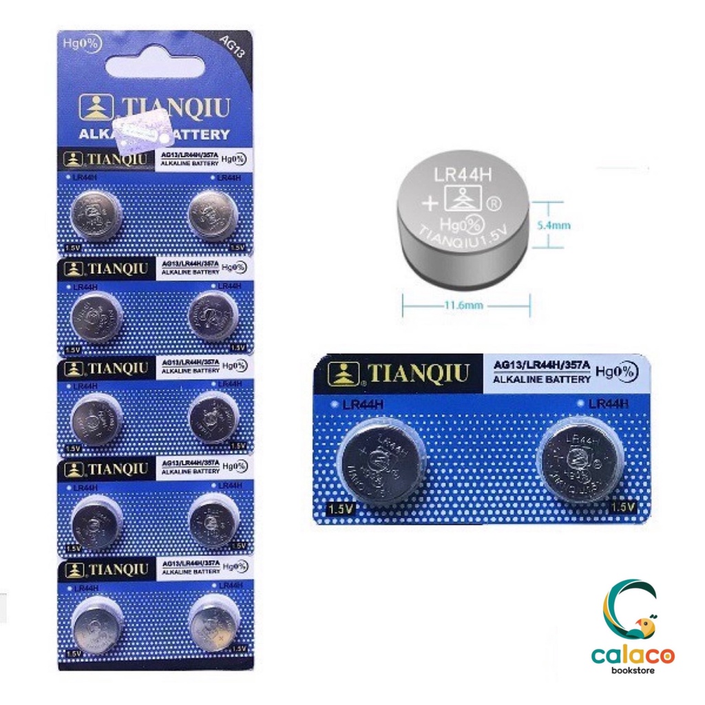 Pin Cúc Áo AG13 TIANQIU LR44H 1.5V (Chính Hãng) | Shopee Việt Nam