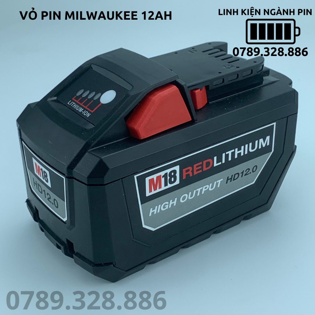 Vỏ mạch pin milwaukee M18 12Ah 15 cell 21700 nhận sạc zin có tem đẹp ...