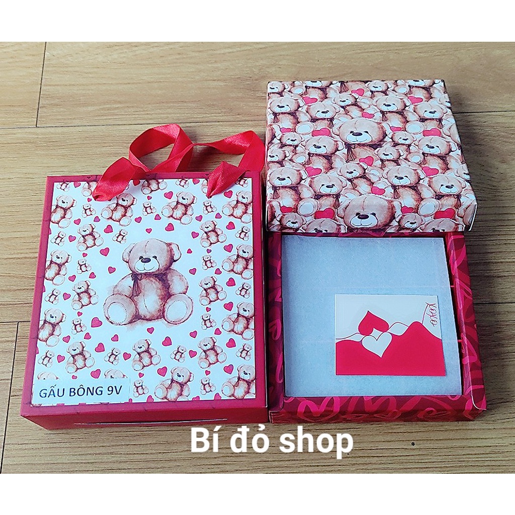 Set 10 Hộp đựng socola bon bon 9 viên GẤU BÔNG sô cô la chocolate box ...