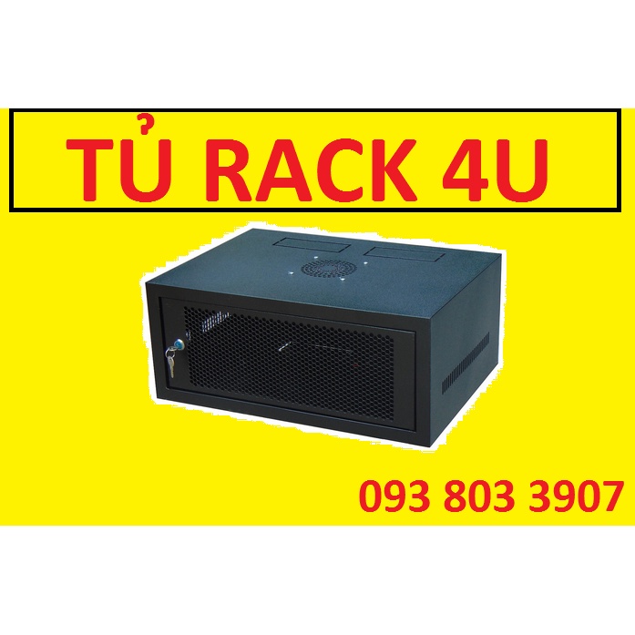 Tủ rack 4U sâu 400 treo tường - Tủ mạng 4U sâu 400,treo tường,màu trắng ...