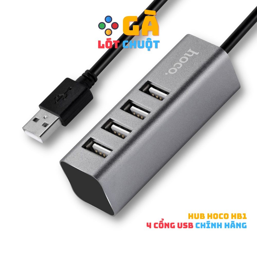HUB 4 cổng USB Hoco HB1 chính hãng Hoco, bộ chia USB HB1 chất liệu vỏ ...