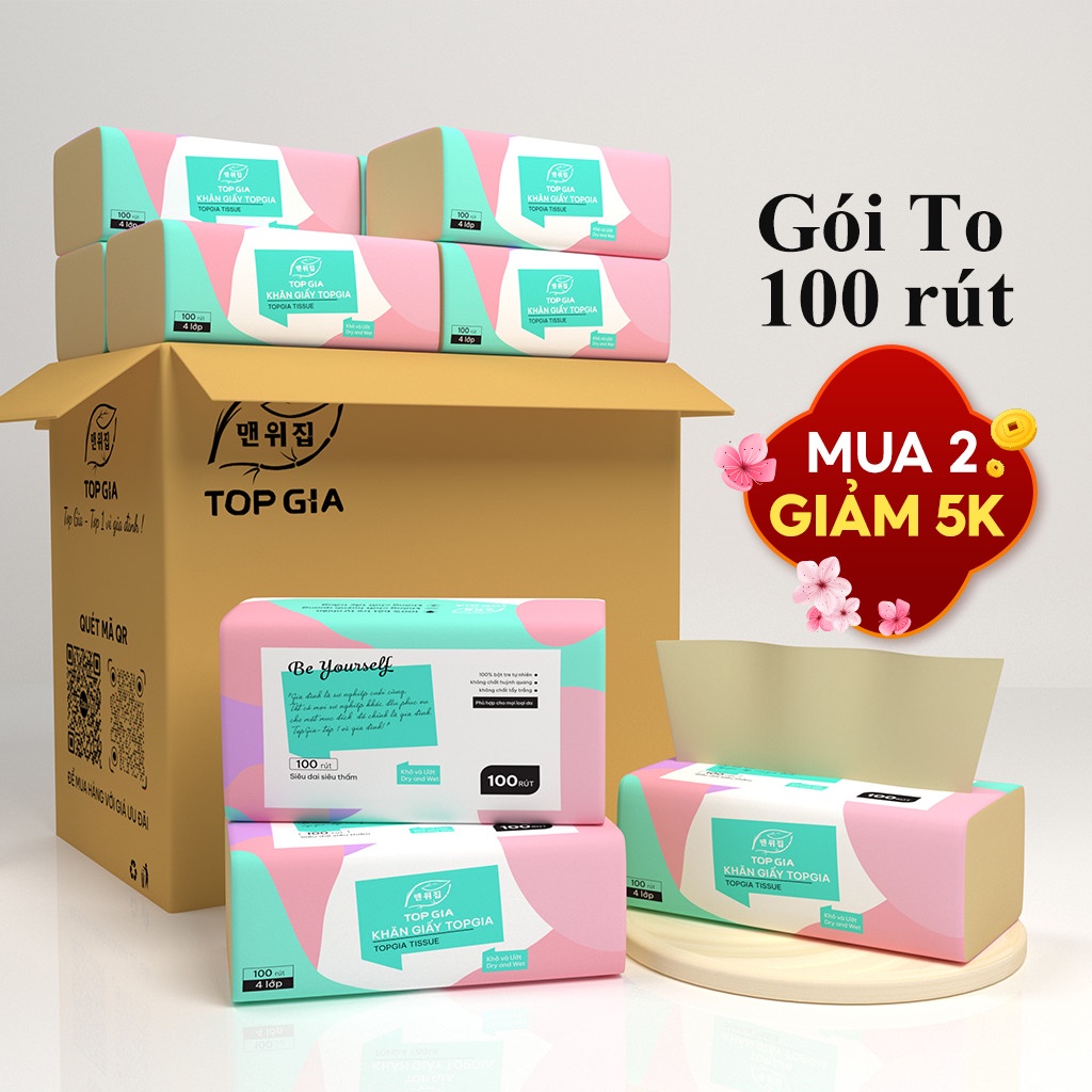 Giấy ăn rút TopGia cao cấp thùng 30 gói nhỏ tiện lợi cho cuộc sống hàng ...