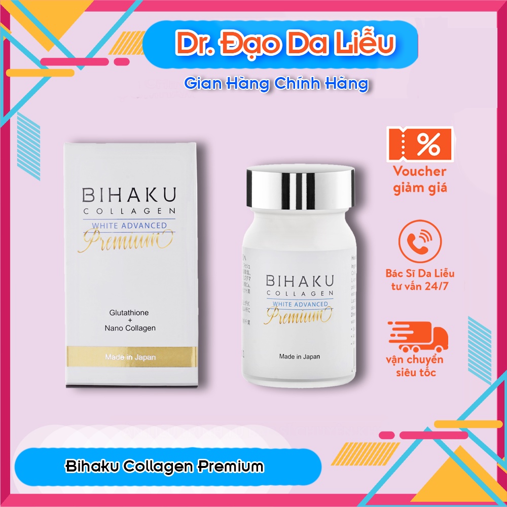 [CHÍNH HÃNG] Viên Uống Trắng Da Bihaku Collagen Premium Nhật Bản - DR.ĐẠO DA LIỄU | Shopee Việt Nam