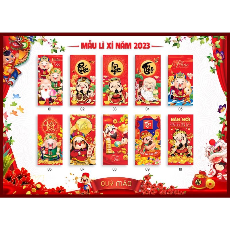 Set 10 Bao lì xì | Shopee Việt Nam