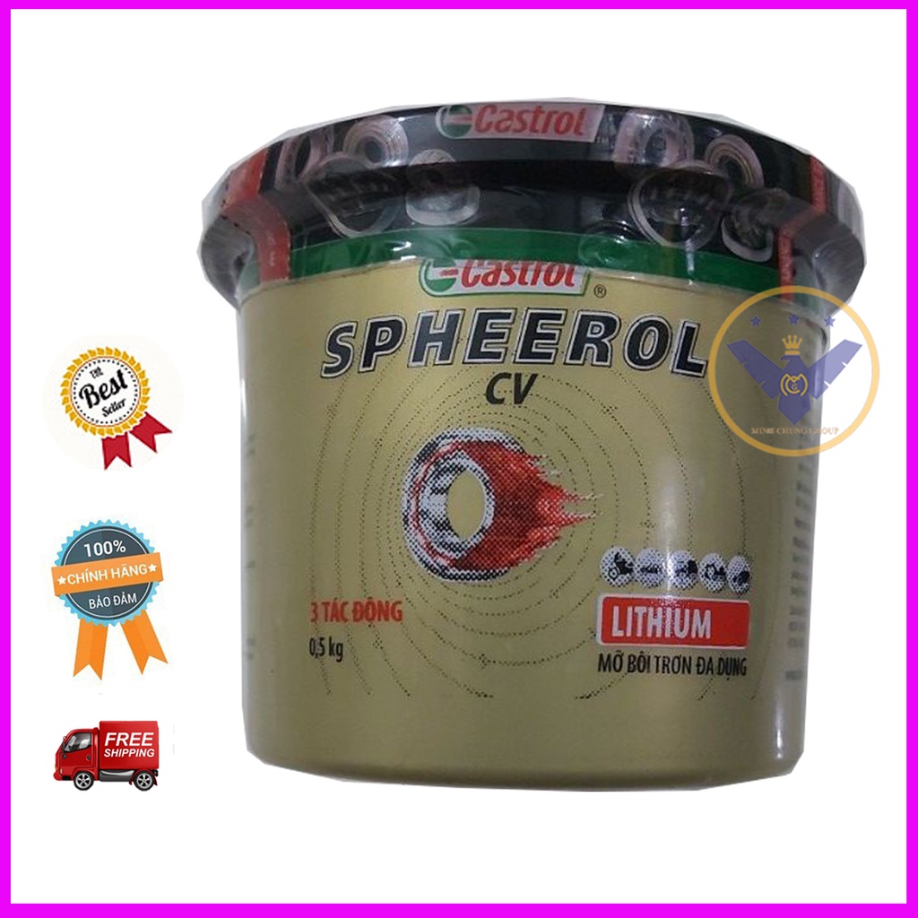 Mỡ bò bôi trơn chịu nhiệt Castrol Spheerol CV Lithium - hộp 500g ...