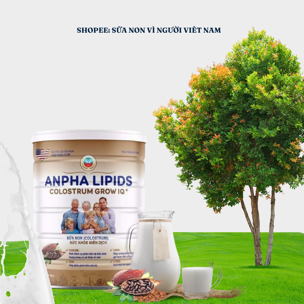 Sữa Non Kháng Thể ANPHA LIPIDS COLOSTRUM GROW IQ+ (CHÍNH HÃNG) | Shopee ...