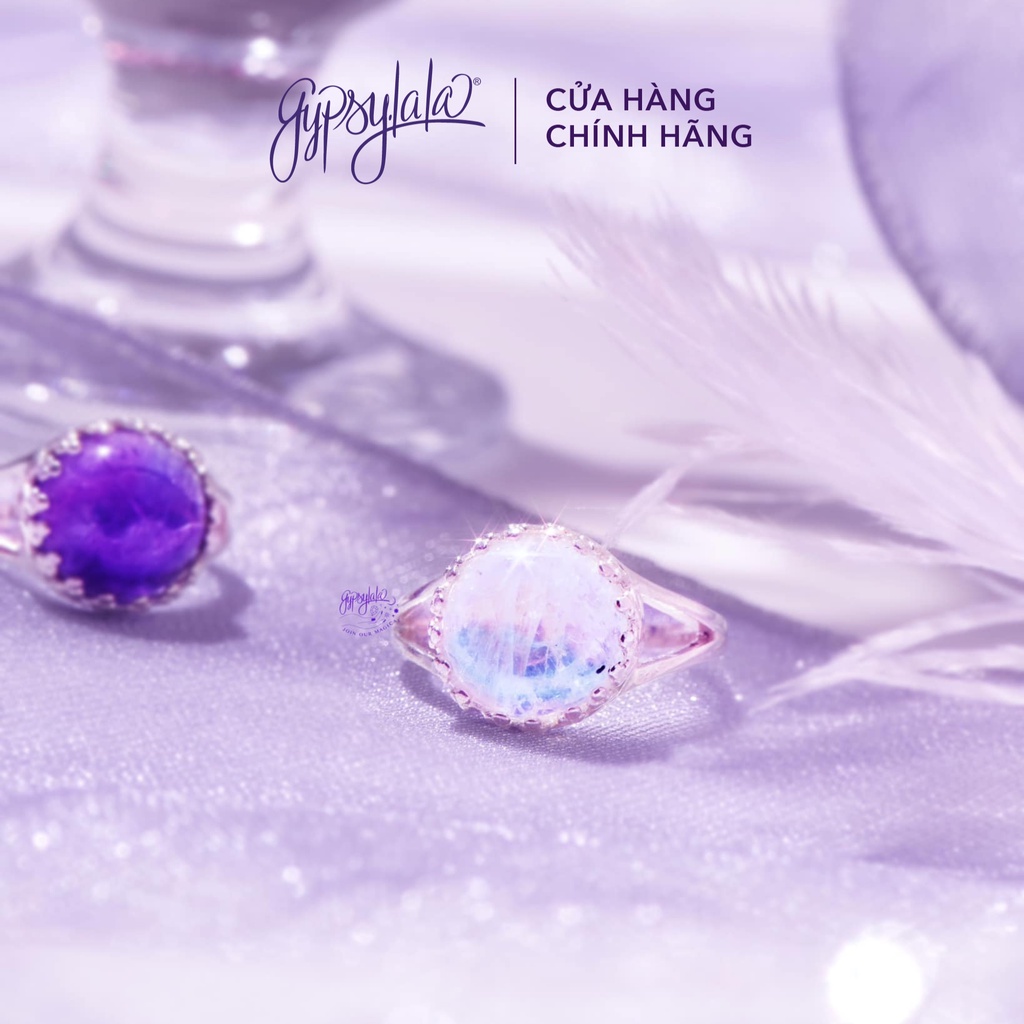 Nhẫn Bạc Diana Princess Ba Màu Đá Thiên Nhiên Năng Lượng SP004965 Gypsy ...