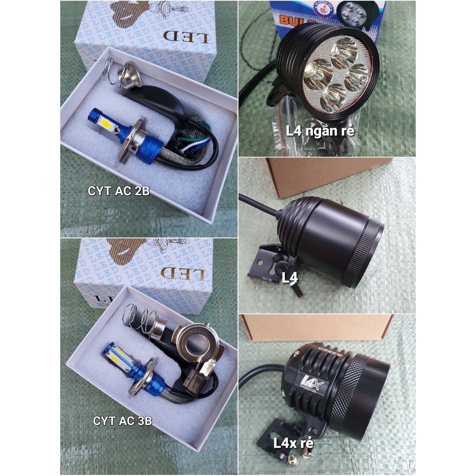 Đèn trợ sáng l4, L4X siêu sáng 12V lắp cho các loại xe 1 chế độ sáng | Shopee Việt Nam