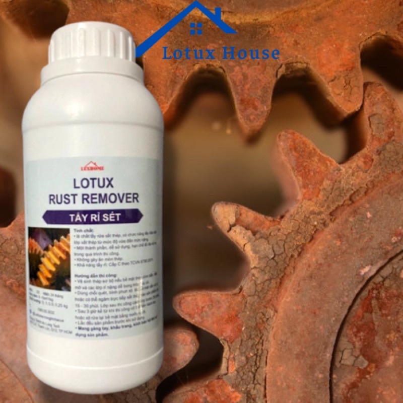 Nước tẩy rỉ sét trên kim loại sắt thép LoTux Rust Remover, giảm thiểu quá trình oxi hóa trên vật ...