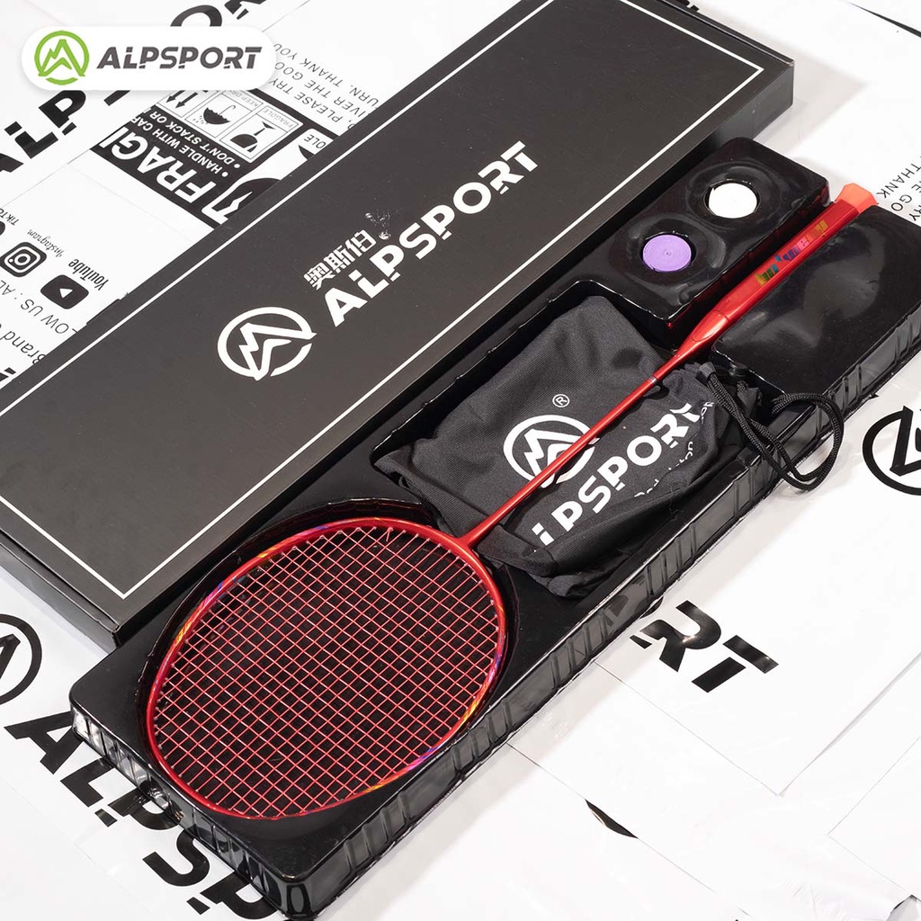 ALPSPORT Vợt Cầu Lông ALP BBQ2.0 8U G5 65g 100% Sợi Carbon Siêu Nhẹ ...