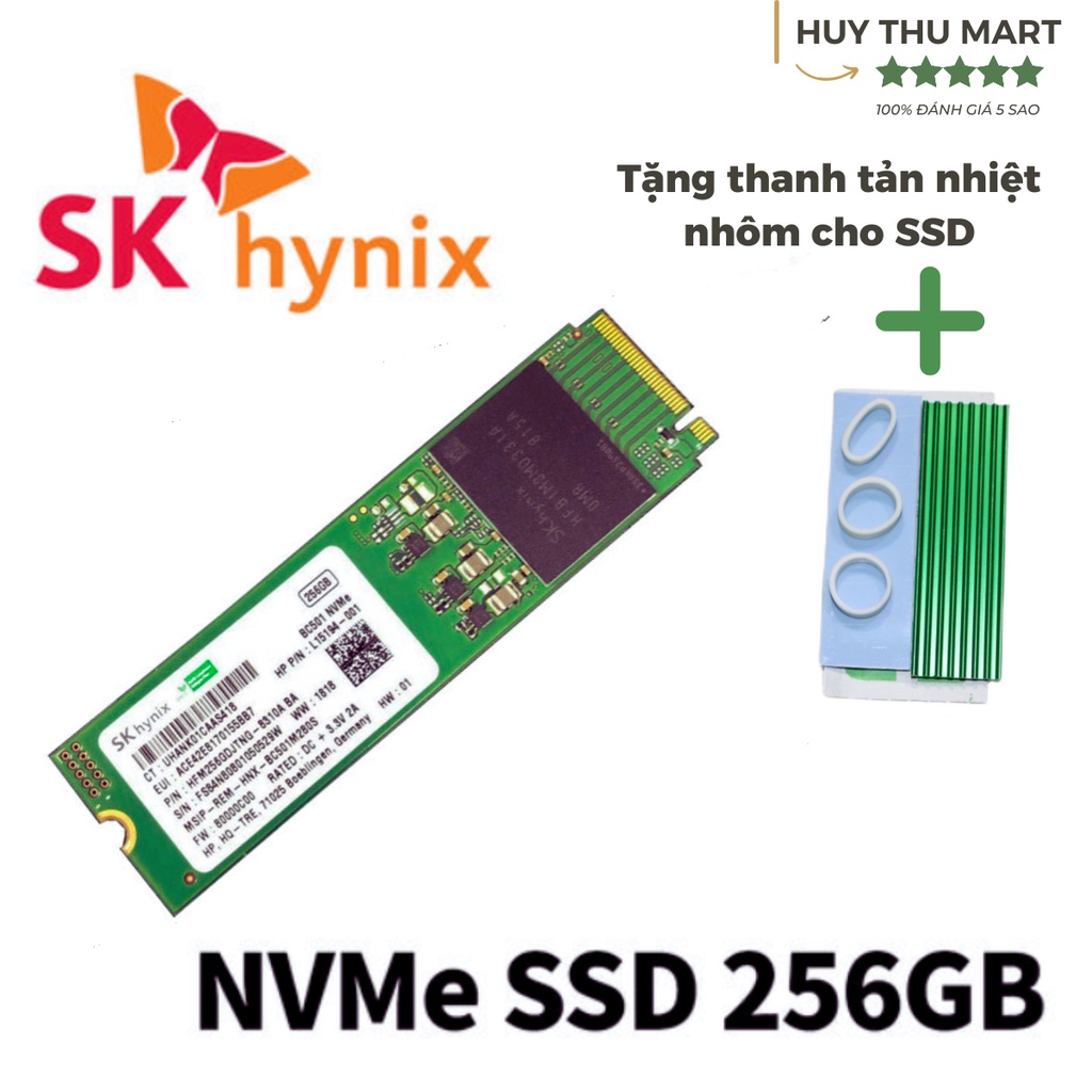 SSD Nvme 256G SK hynix BC501 cũ sức khoẻ tốt + tặng kèm miễn phí thanh ...
