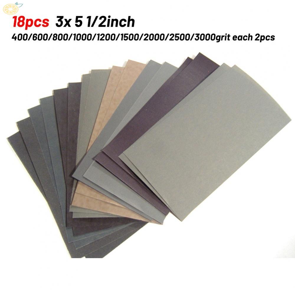 【VARSTR】Sandpaper Set 18pcs 400/600/800/1000/1200/1500/2000/2500/3000 ...
