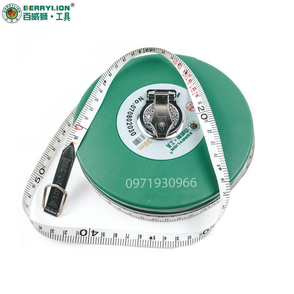 Thước dây vải cuộn chiều dài 20m 30m 50m Berrylion chính hãng, thước cuộn vải chất liệu sợi thủy ...