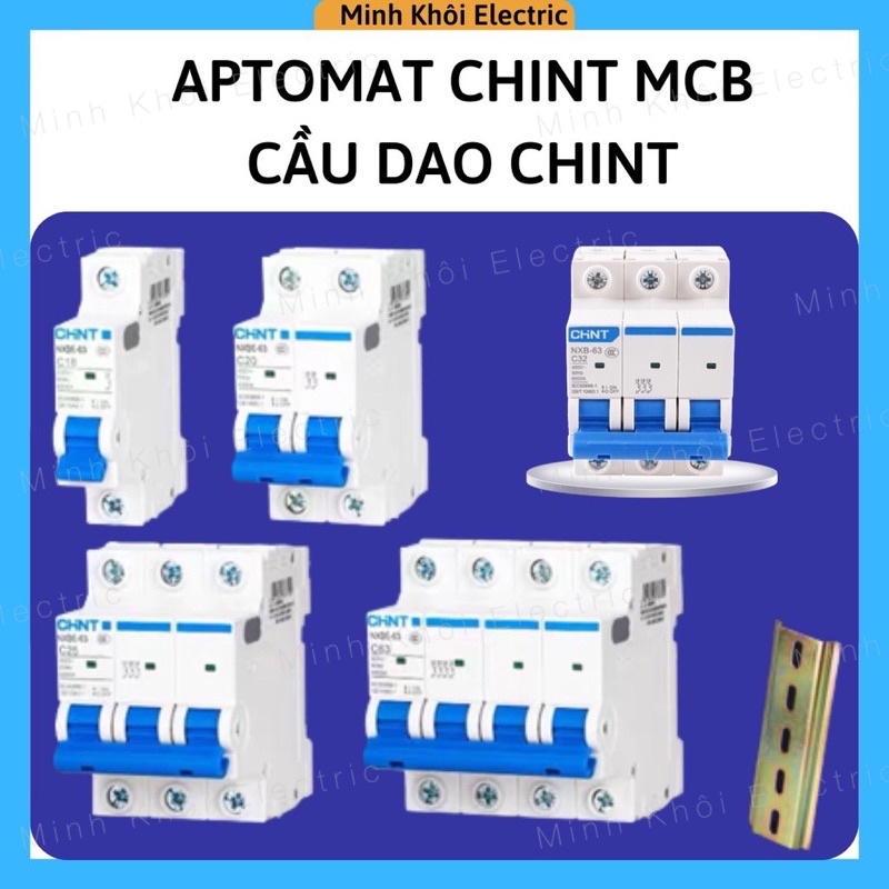 Aptomat CHINT MCB NXB-63, cầu dao chint,aptomat tép,cầu dao tự động chint,át chint,atomat ...