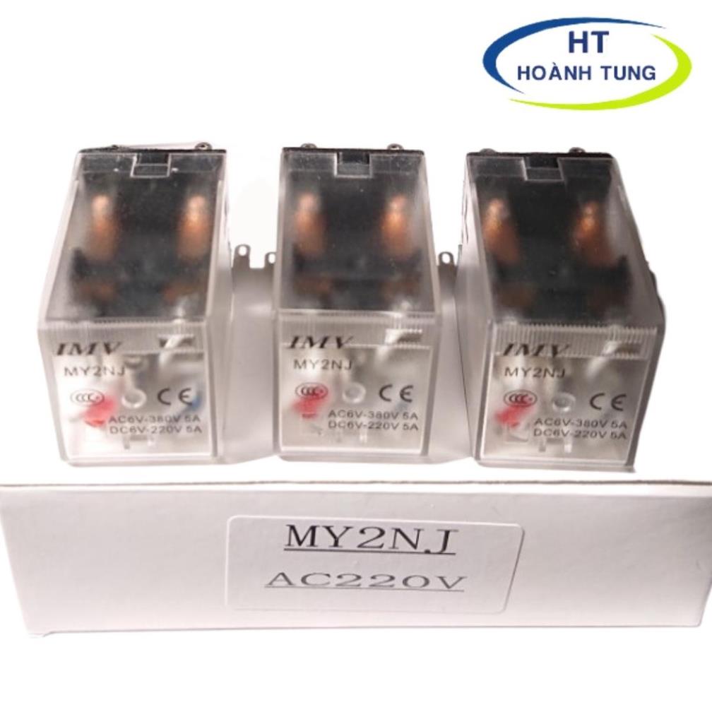 Rơ le IMV trung gian MY2N-J relay kiếng 8 chân dẹp nhỏ điện áp 12VDC, 24VDC, 220AC chất lượng ...