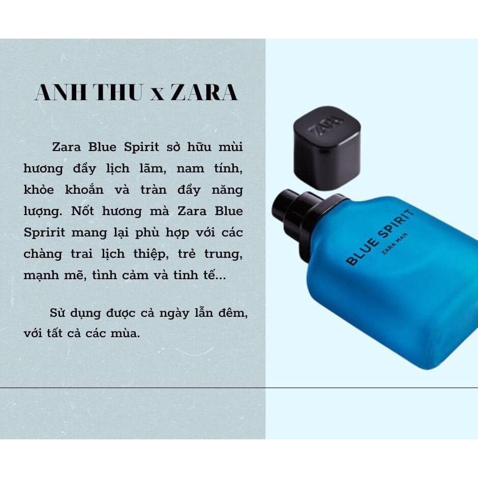 ZARA MAN BLUE SPIRIT 30ml Fullbox | Shopee Việt Nam