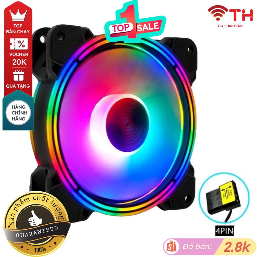 Fan Leb trang trí Coolmon K2 Aurora Cooling Fan Rgb cực đẹp | Shopee ...