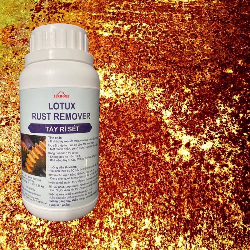 Nước tẩy rỉ sét trên kim loại sắt thép LoTux Rust Remover, giảm thiểu ...