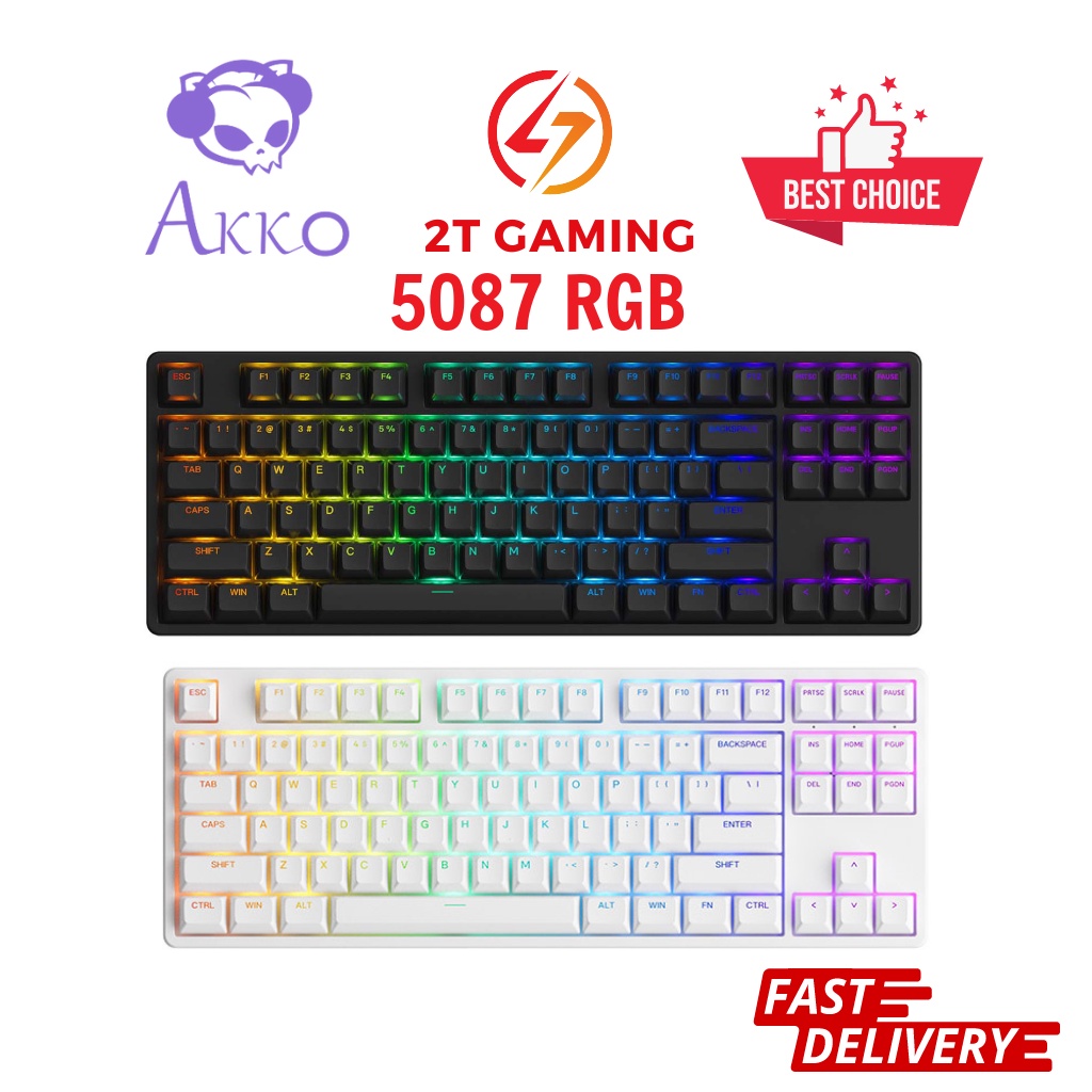 Bàn phím cơ Akko 5087 ASA/ RGB/ USB Type C/ Hotswap | Shopee Việt Nam
