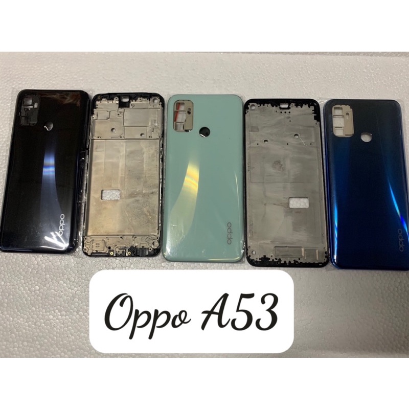 Vỏ bộ oppo A53 gồm nắp lưng, xương, kính camera, phím nguồn volume ...