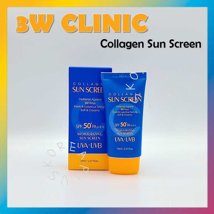 [3W CLINIC] Collagen Sun Screen SPF50+ PA+++ 70ml | Shopee Việt Nam
